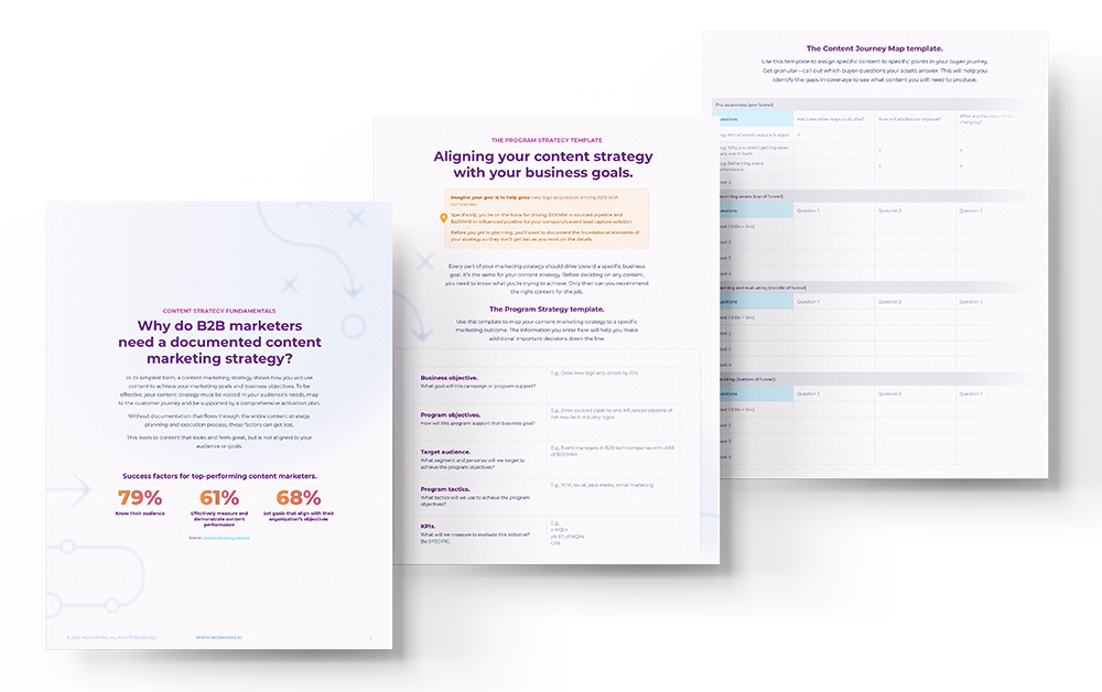 [TOOLKIT] B2B Marketer’s Content Strategy Framework Template